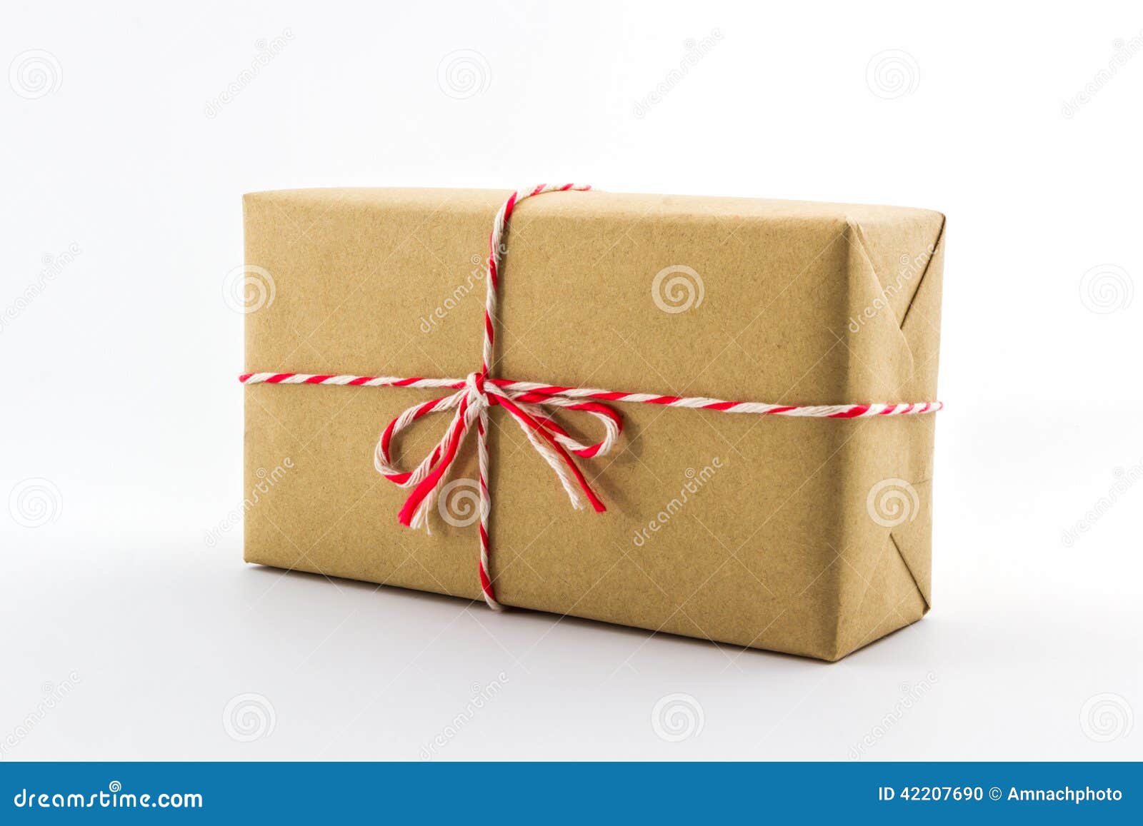Cardboard Carton Wrapped with Brown Paper. Stock Photo - Image of paper ...