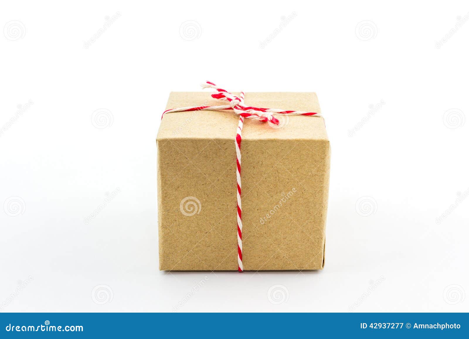 Cardboard Carton Wrapped with Brown Paper. Stock Image - Image of ...