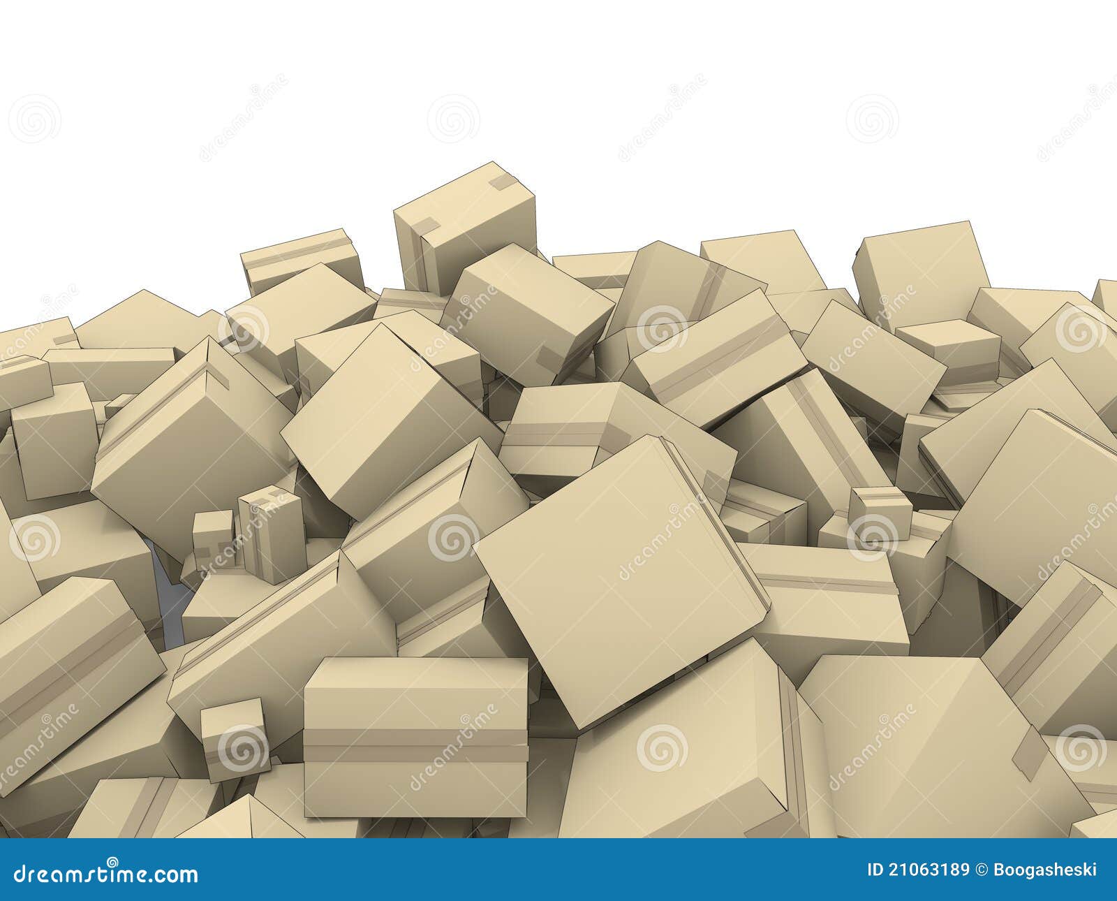 Cardboard Cartons stock illustration. Illustration of jumble - 21063189
