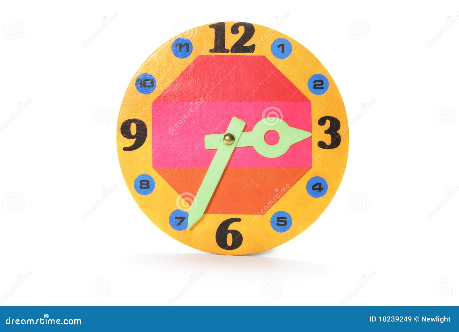 Cardboard Clock stock image. Image of white, timing, punctual - 10239249