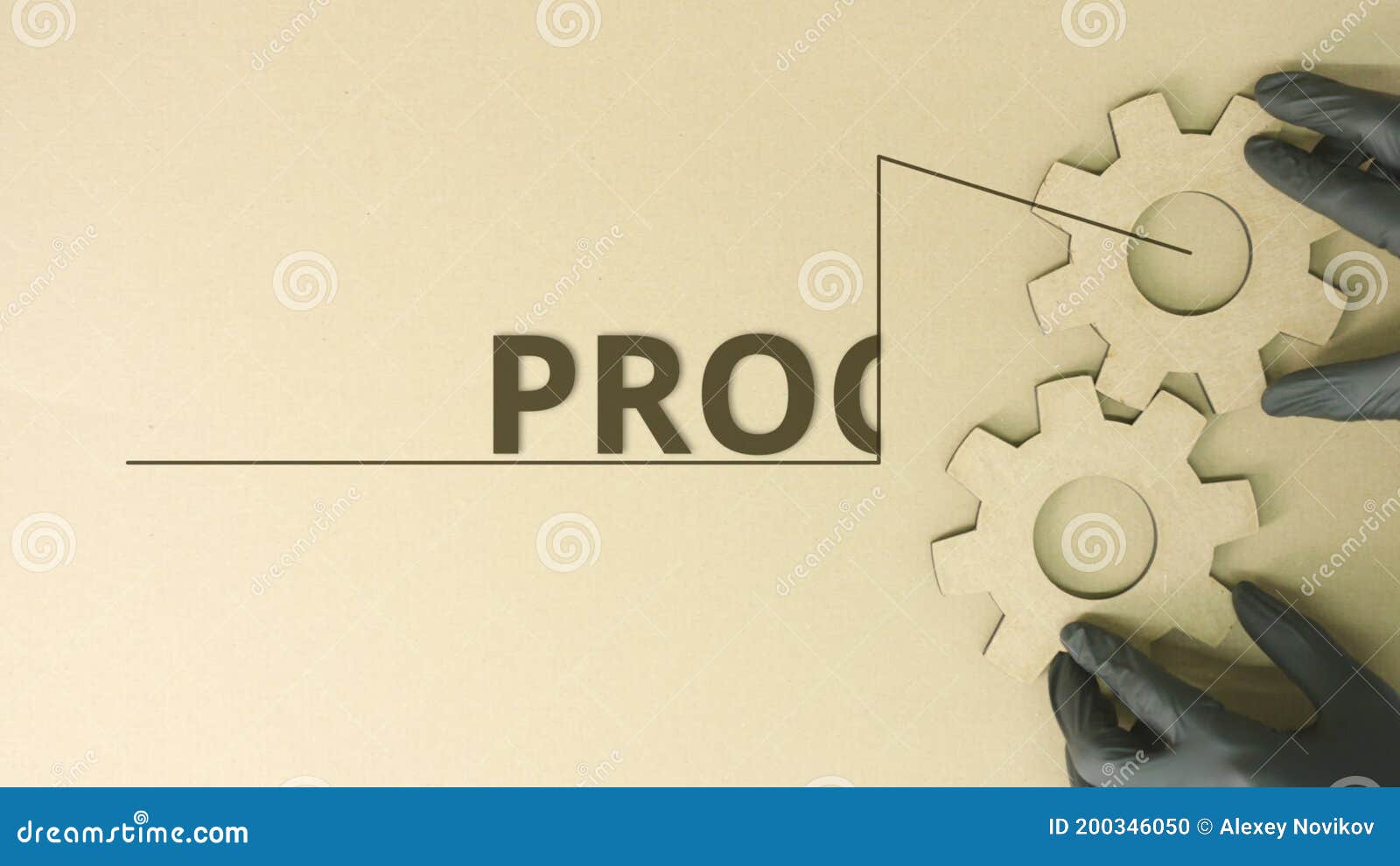 Cardboard Cogwheels and Process Text Stock Footage - Video of text ...