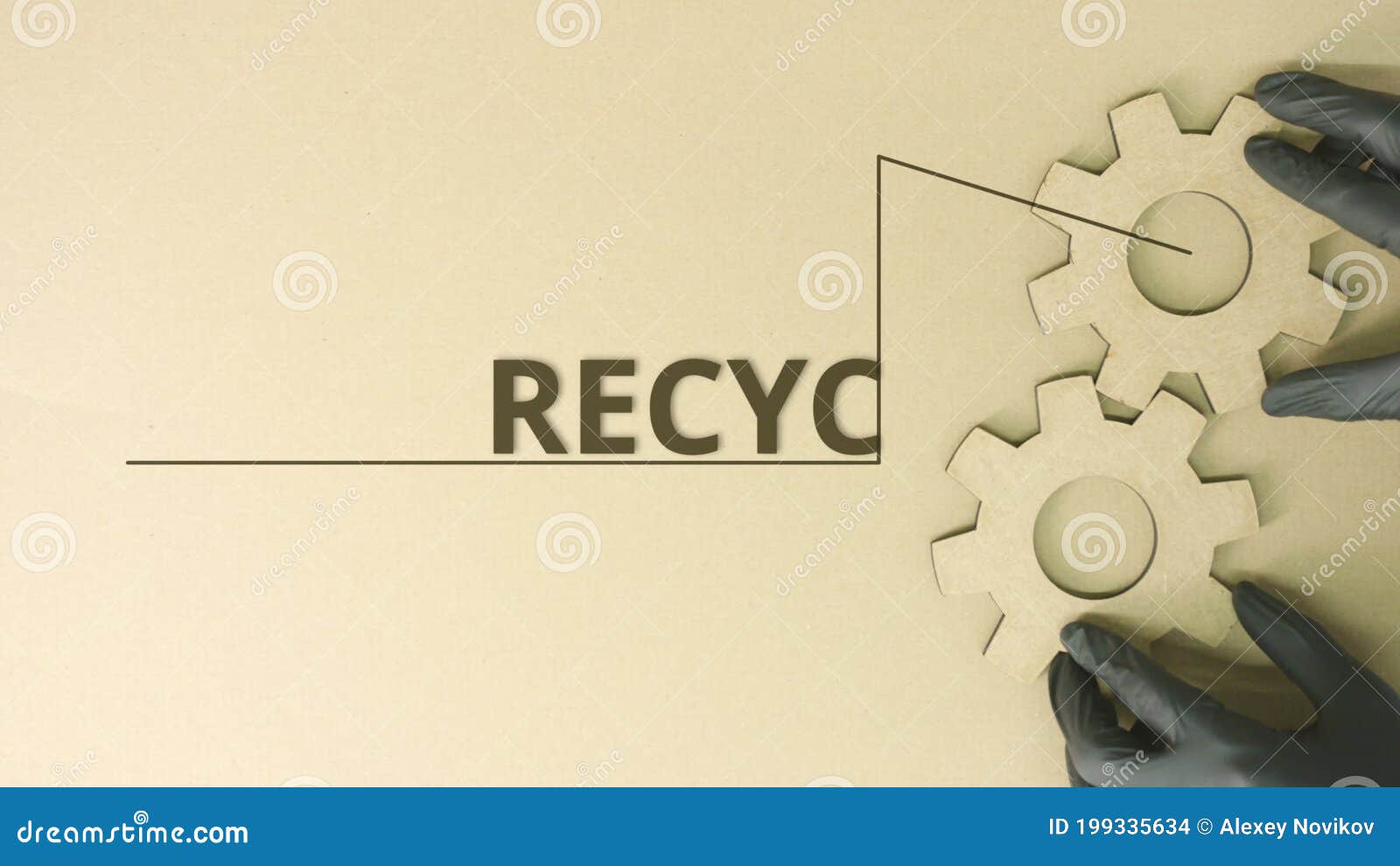 Cardboard Cogwheels and Recycling Text Stock Footage - Video of ...