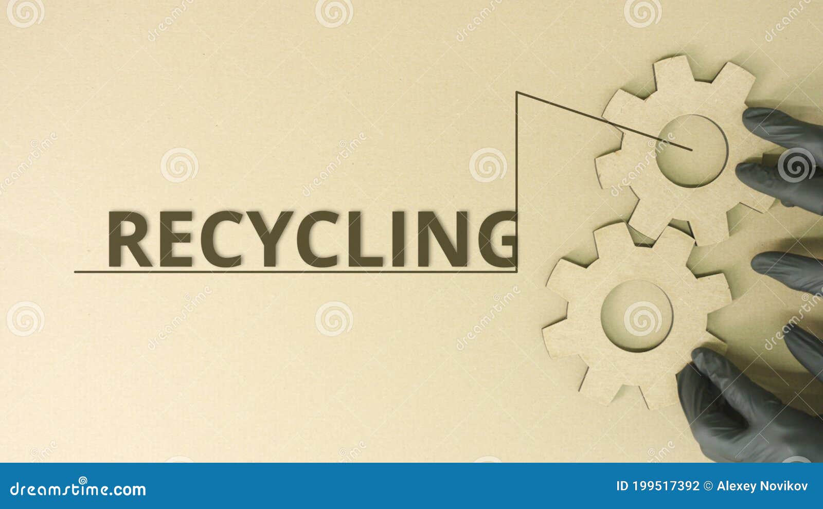 Cardboard Cogwheels and Recycling Text Stock Photo - Image of cogwheel ...