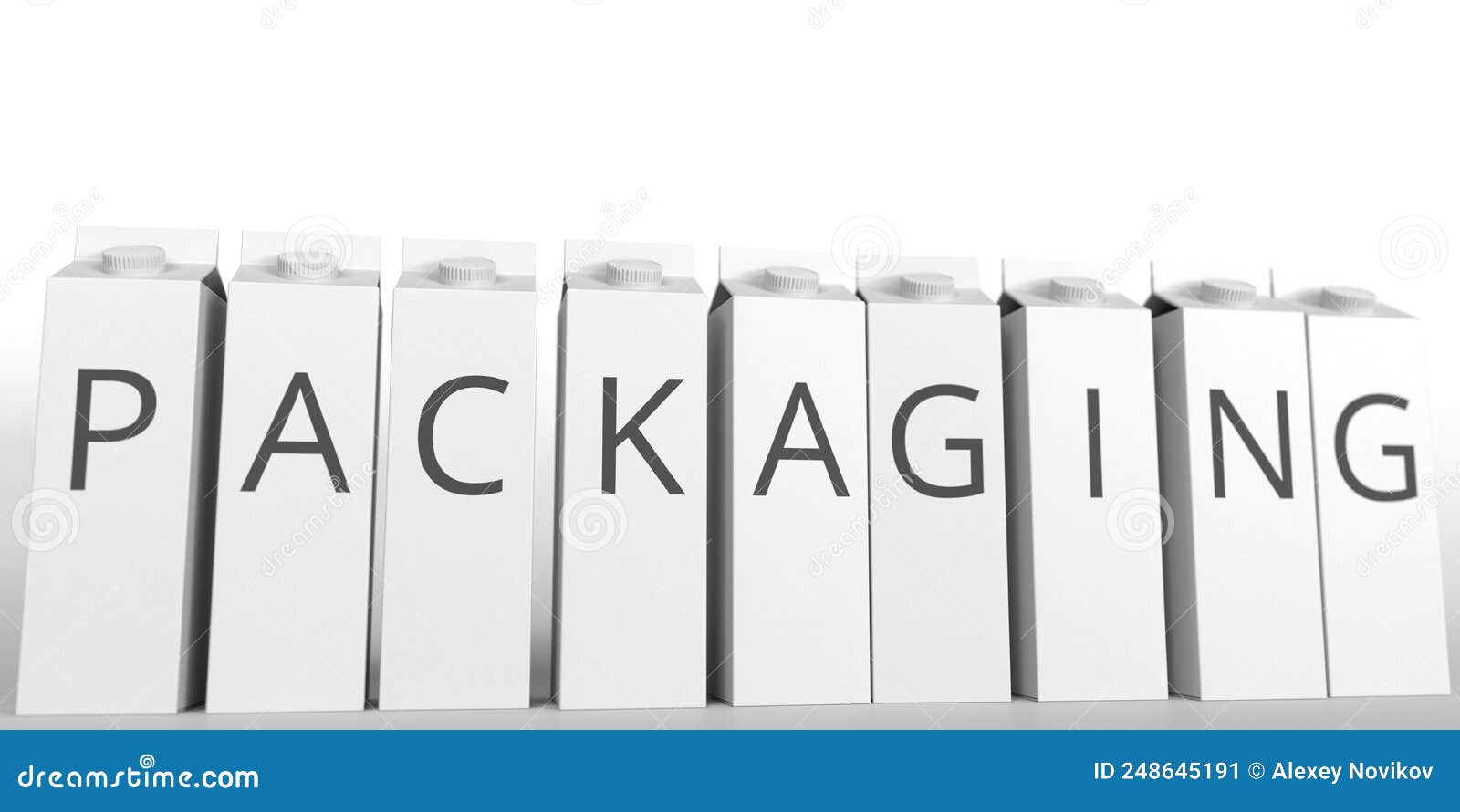 Milkbox Packaging Dieline Template Vector Illustration | CartoonDealer ...