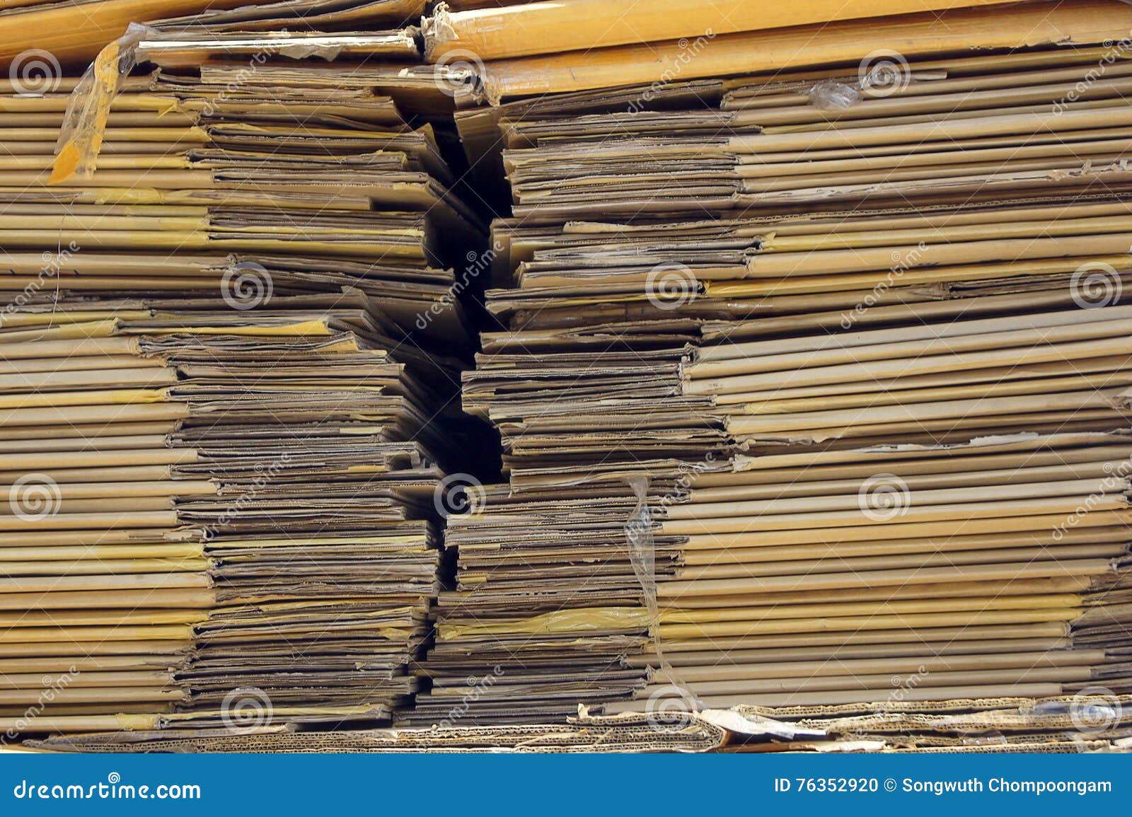 Cardboard Crushed and Packed Stock Photo - Image of pattern, packaging ...