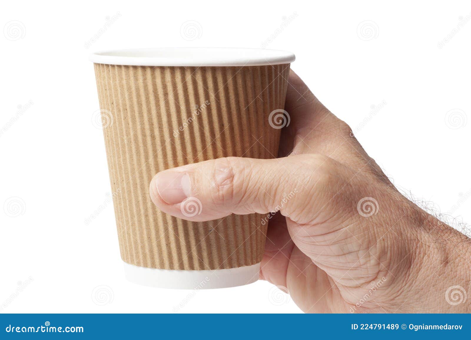 Cup of Coffee in a Hand stock image. Image of hand, coffee - 224791489
