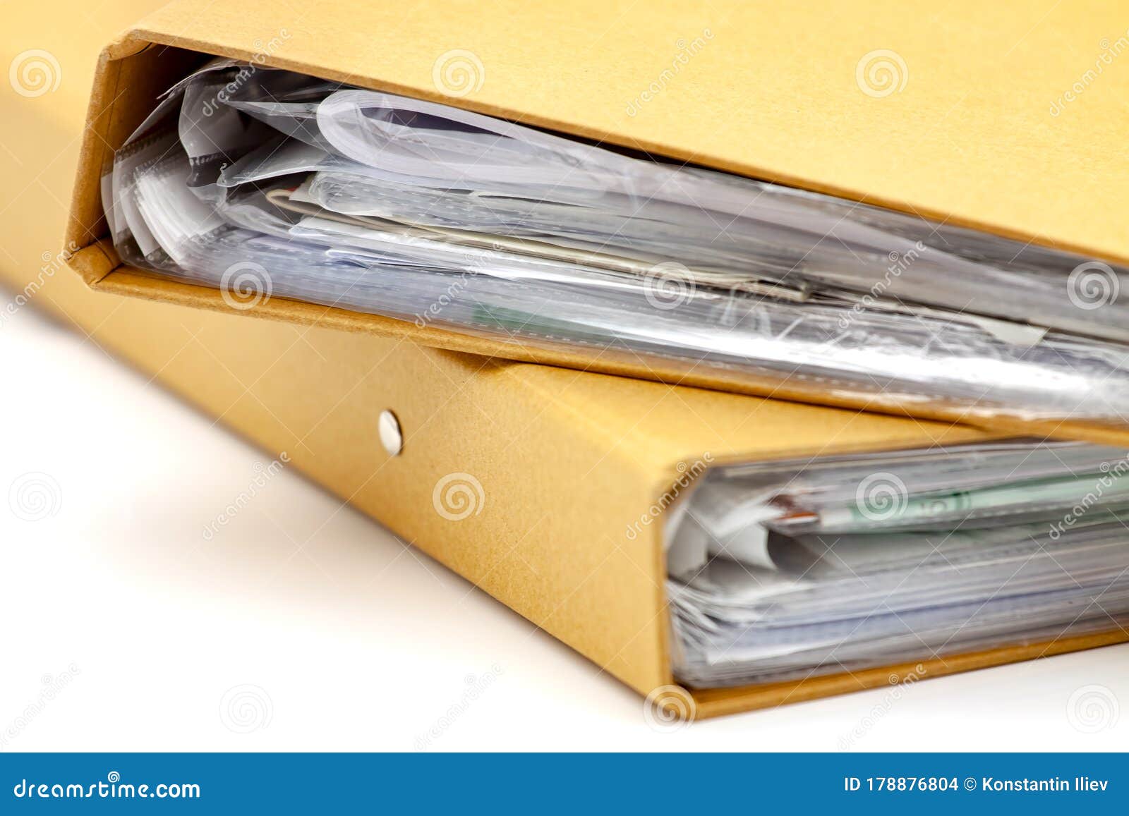 Cardboard document folders stock photo. Image of clean - 178876804