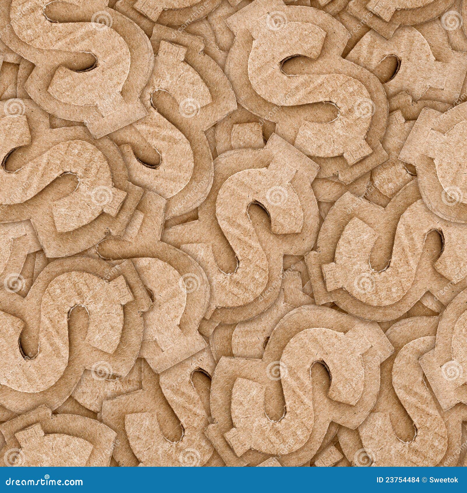 Cardboard Dollar Sign Seamless Texture Stock Photo - Image of currency ...