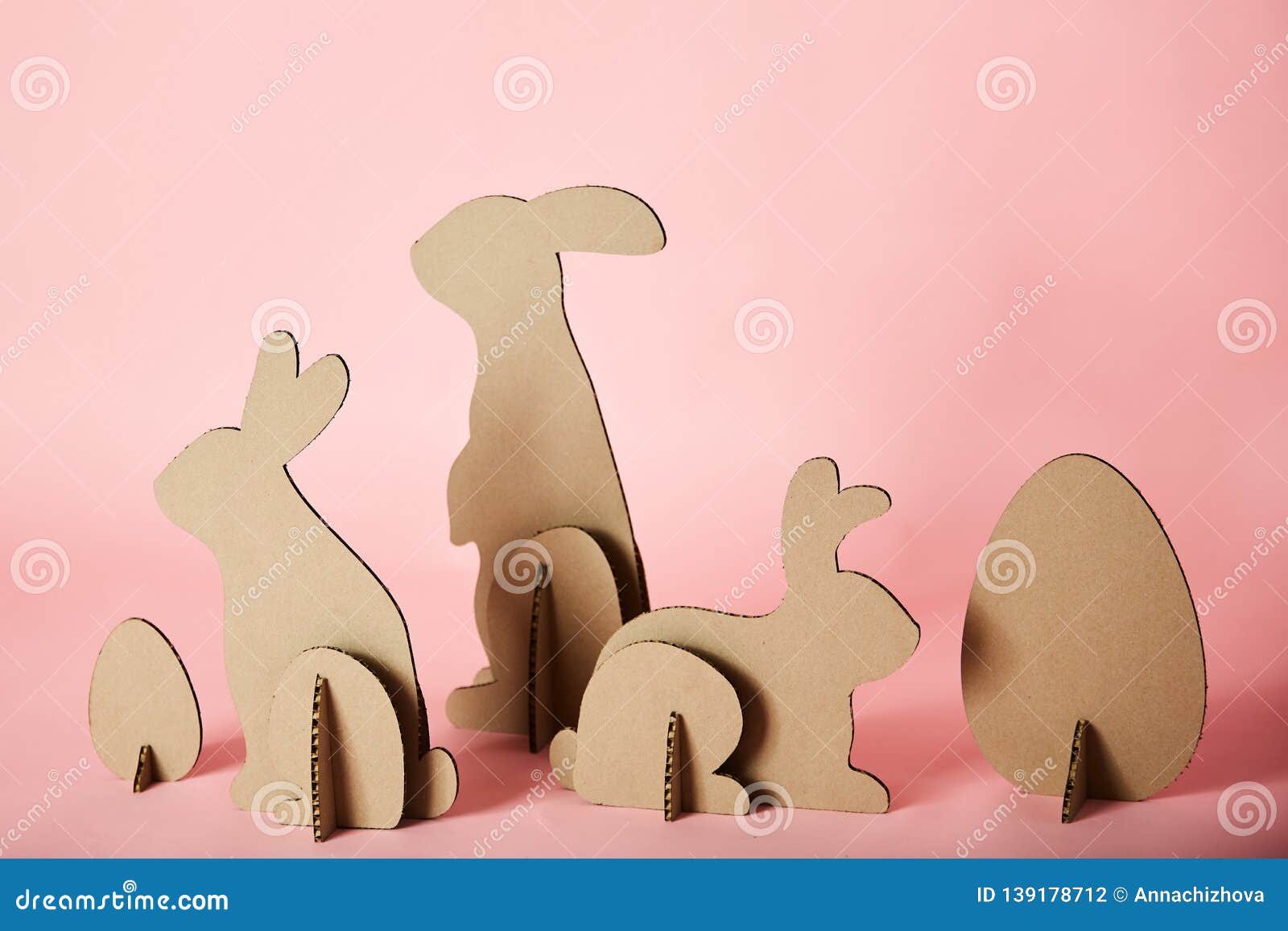 The Cardboard Easter Background. Cardboard Easter Decoration. Stock ...