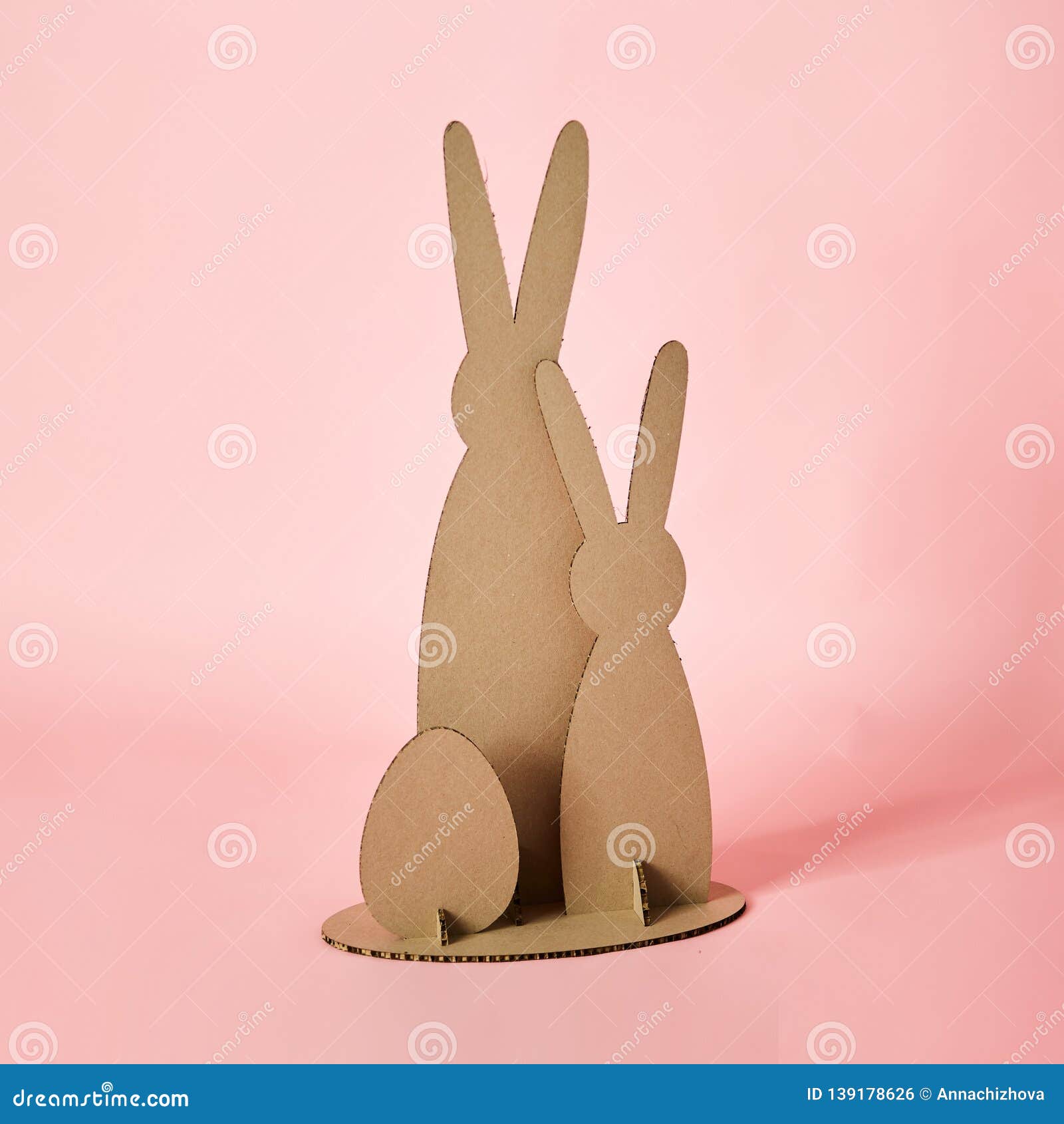 The Cardboard Easter Background. Cardboard Easter Decoration. Stock ...