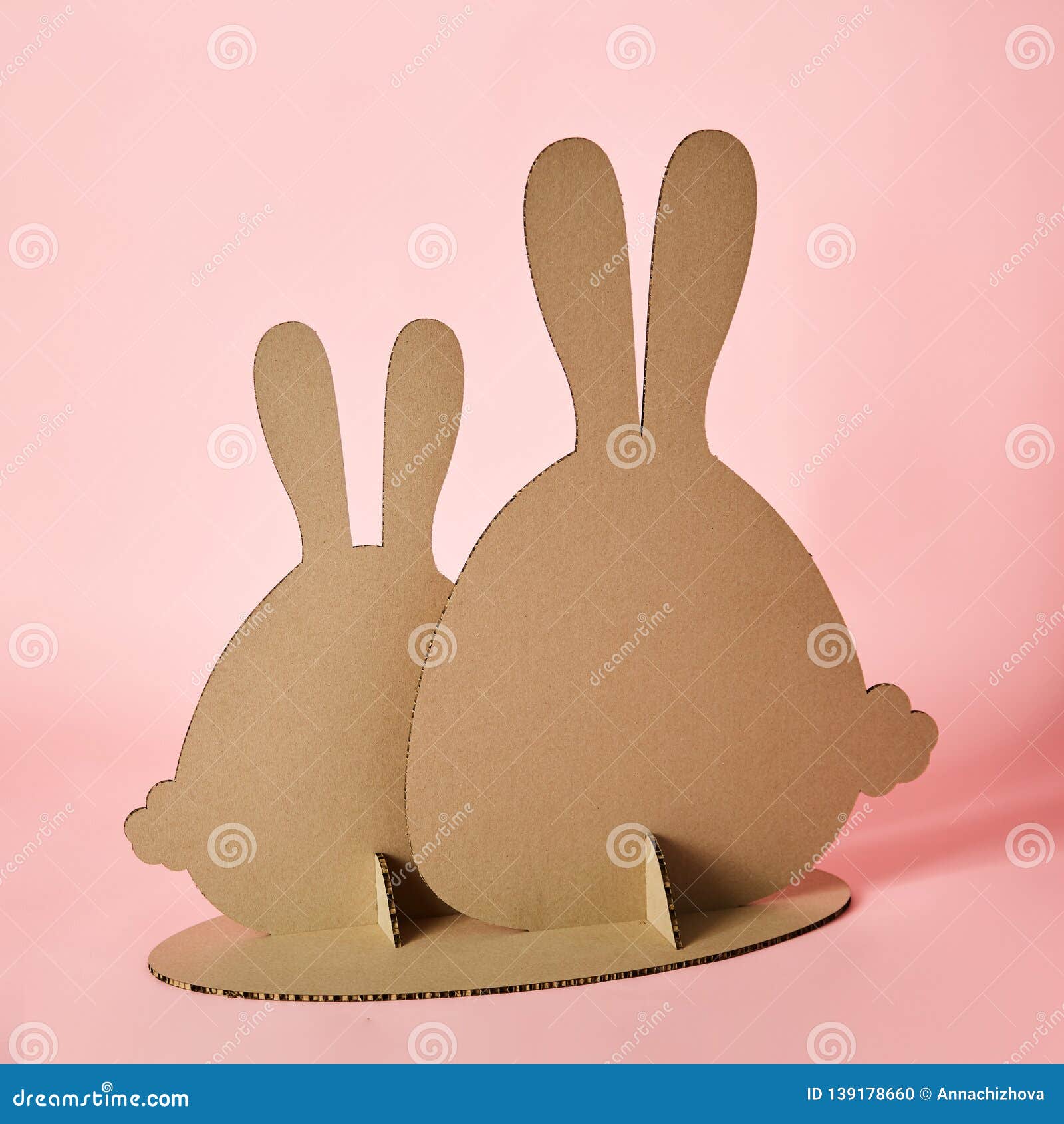 The Cardboard Easter Background. Cardboard Easter Decoration. Stock ...