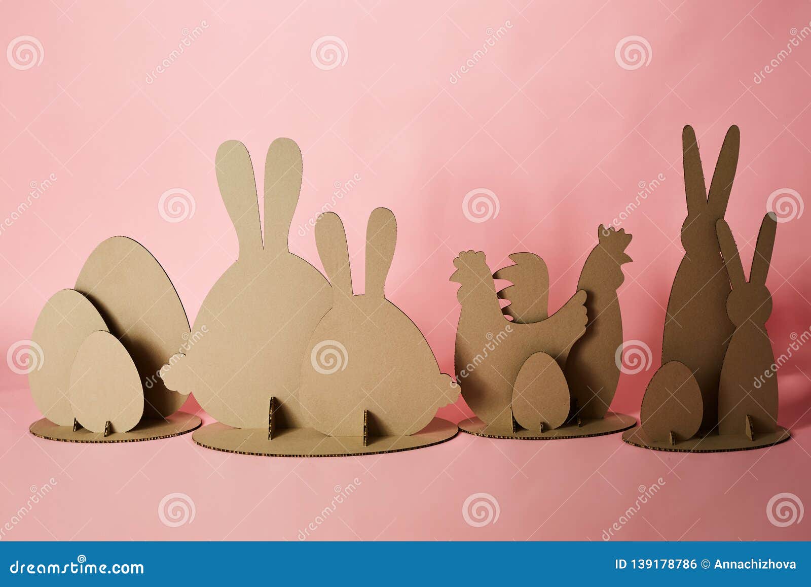 The Cardboard Easter Background. Cardboard Easter Decoration. Stock ...