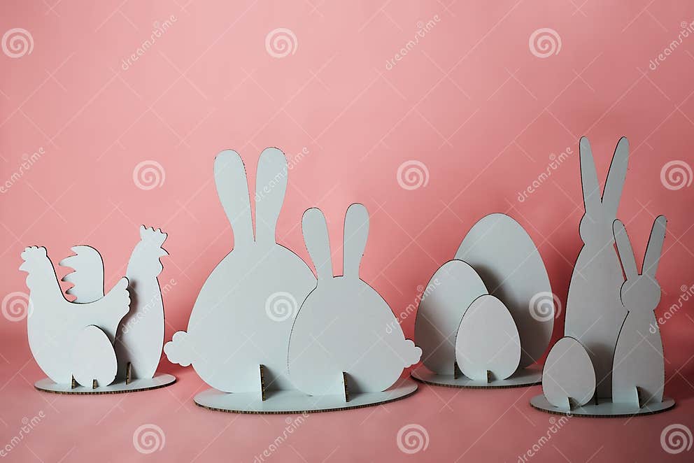 The Cardboard Easter Background. Cardboard Easter Decoration. Stock ...
