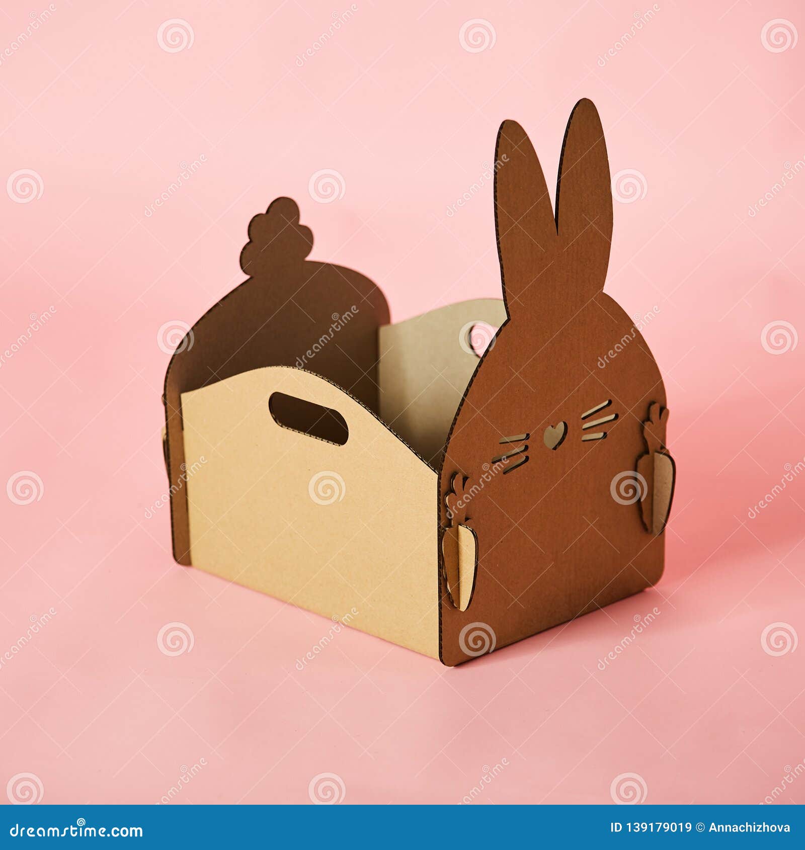 The Cardboard Easter Background. Cardboard Easter Decoration. Stock ...