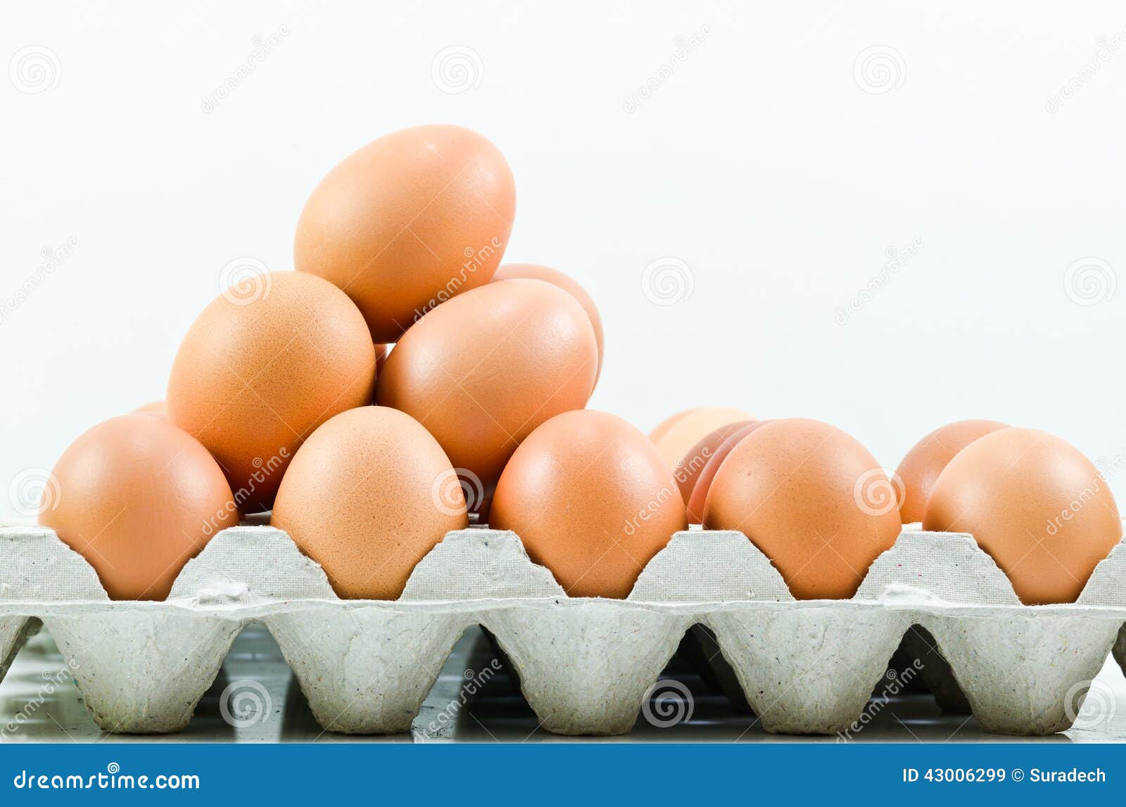Cardboard Egg Box with Eggs Stock Image - Image of cardboard, eggshell ...