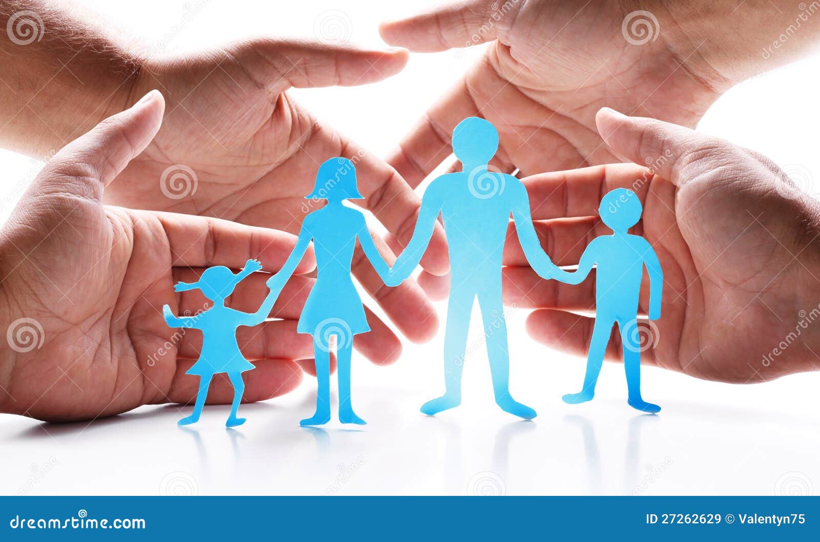 Cardboard Figures of the Family Stock Image - Image of partnership ...