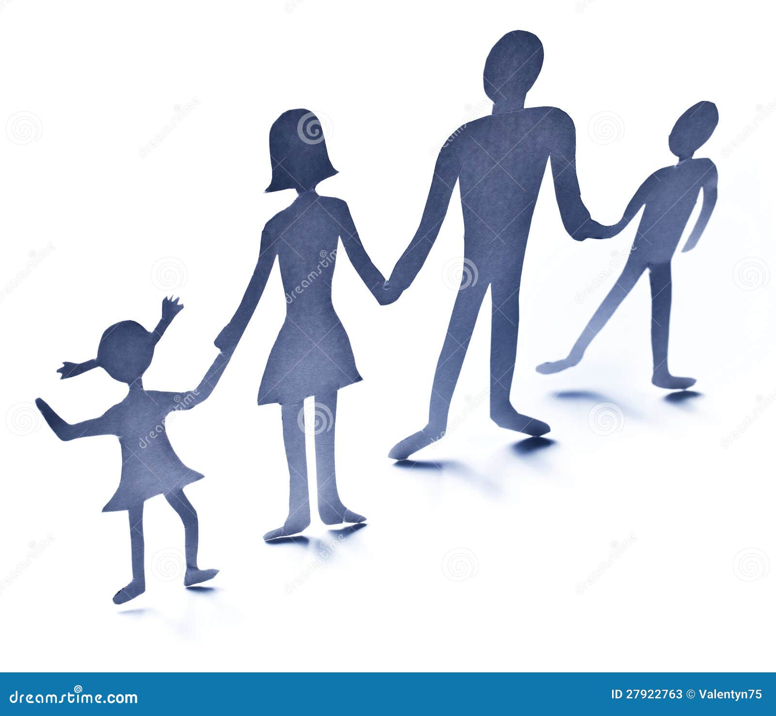 Cardboard Figures of the Family Stock Image - Image of color, figure ...