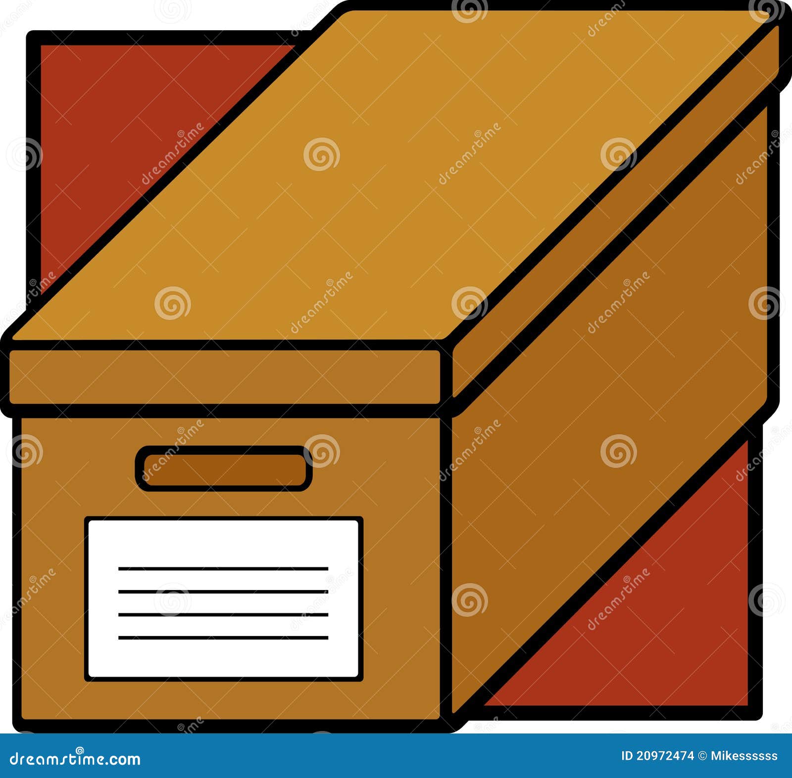 Cardboard file box stock vector. Illustration of archives - 20972474