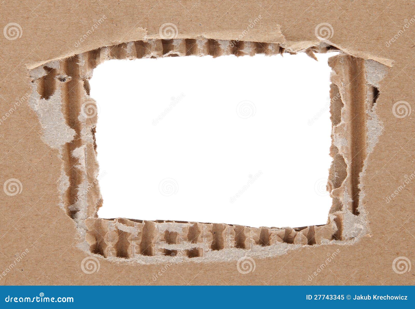 Cardboard frame stock image. Image of crumpled, corrugated - 27743345