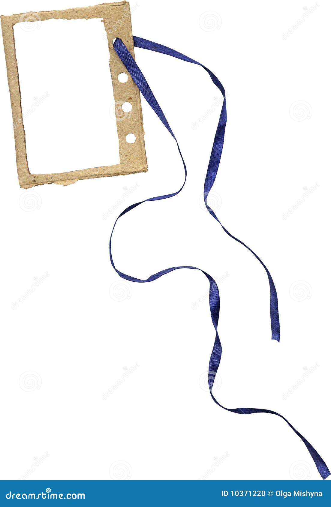 Cardboard Frame for Photo with Ribbon Stock Illustration - Illustration ...