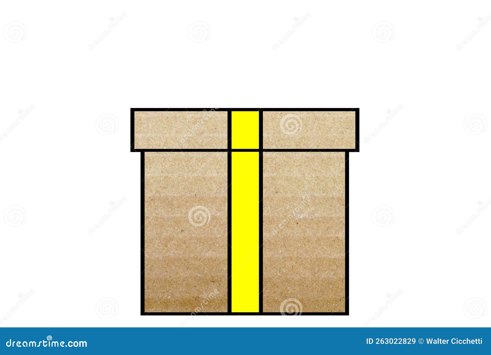 Cardboard Gift Box â€“ Illustration with Original Cardboard Stock ...