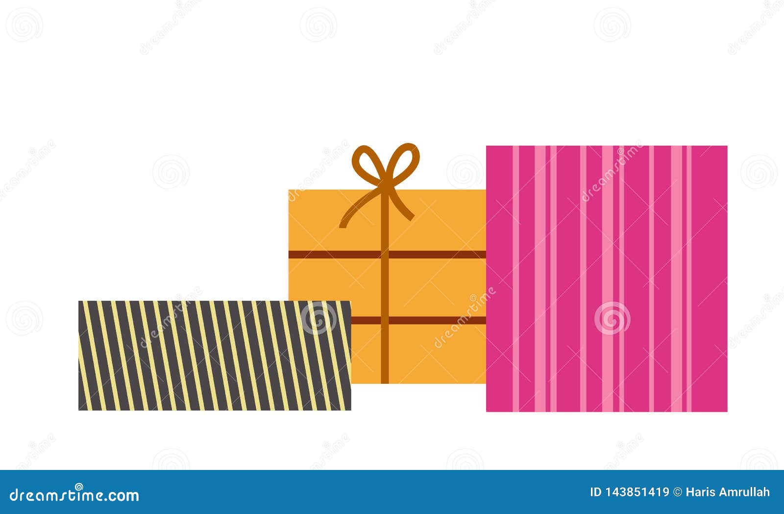 Cardboard Gift. Elements of Gift Presents Vector Display Stock Vector ...