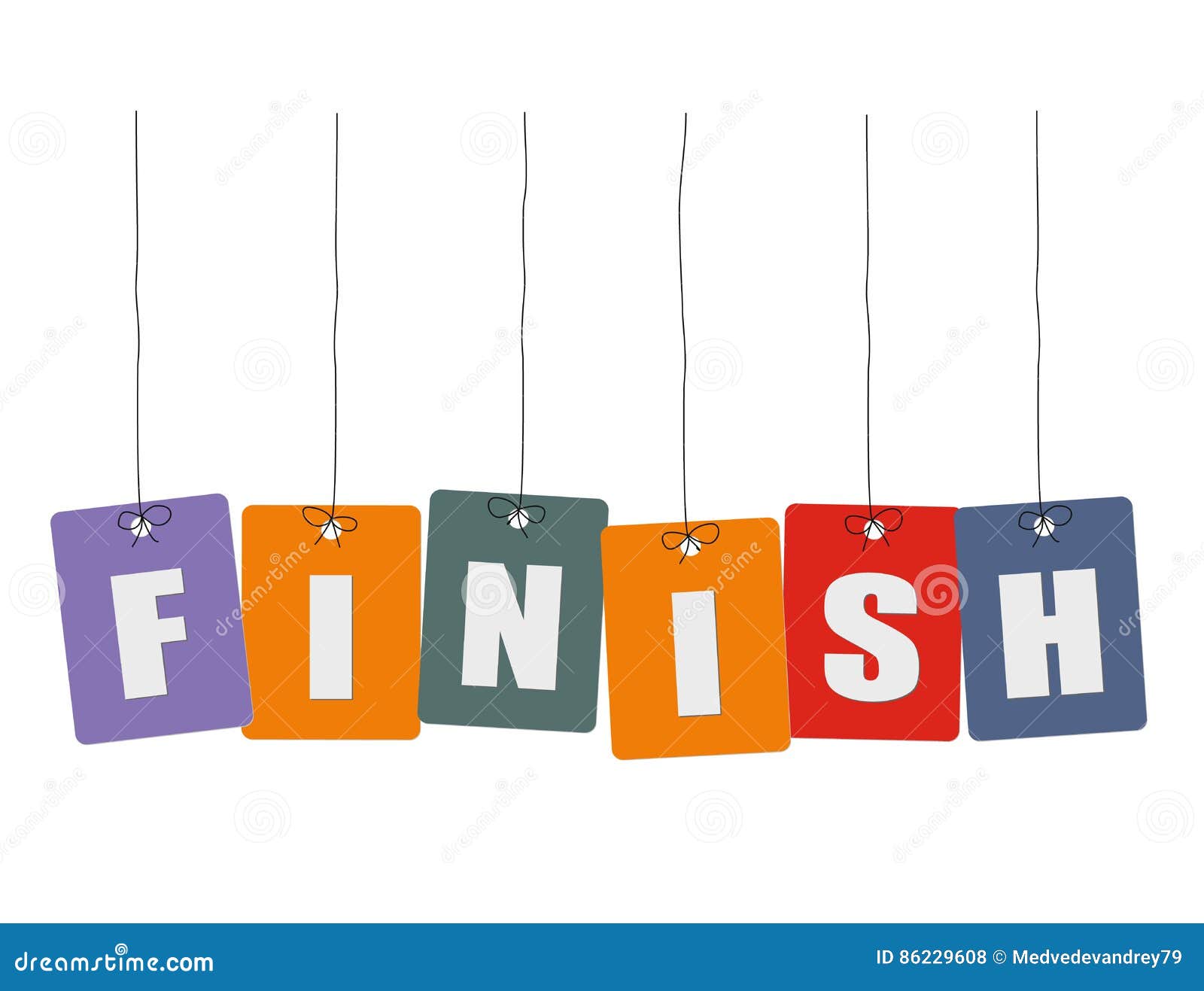 Cardboard Hanging - Colorful. Tags - Finish. Stock Vector ...