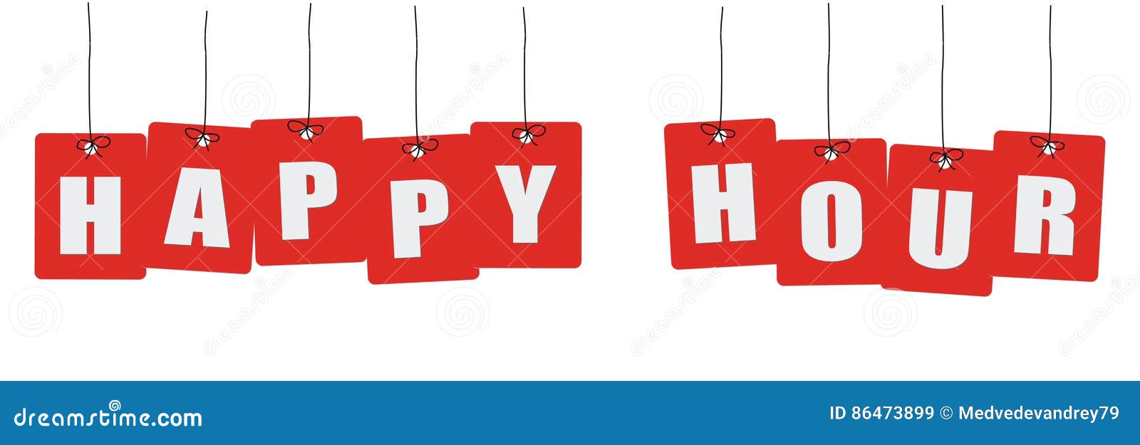 Cardboard Hanging - Colorful. Tags - Happy Hour. Stock Vector ...