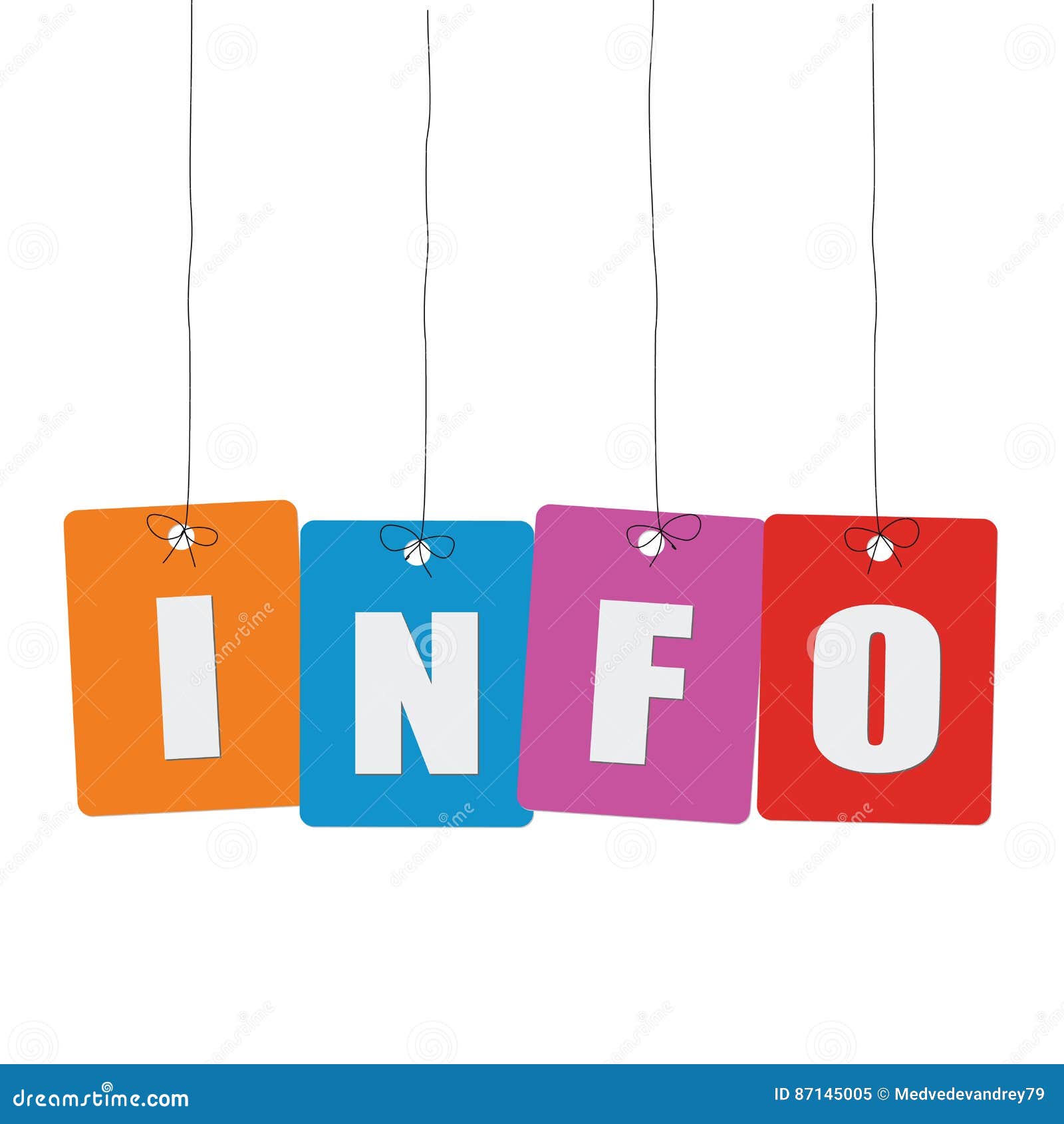 Cardboard Hanging - Colorful. Tags - Info. Stock Vector - Illustration ...