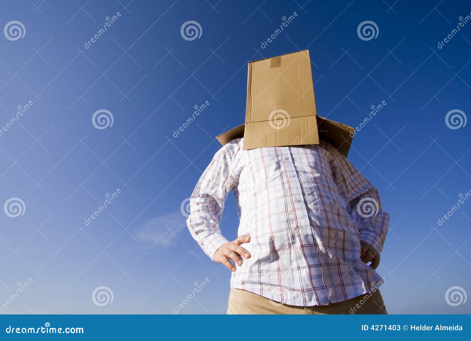 Cardboard head stock image. Image of outdoors, corporate - 4271403