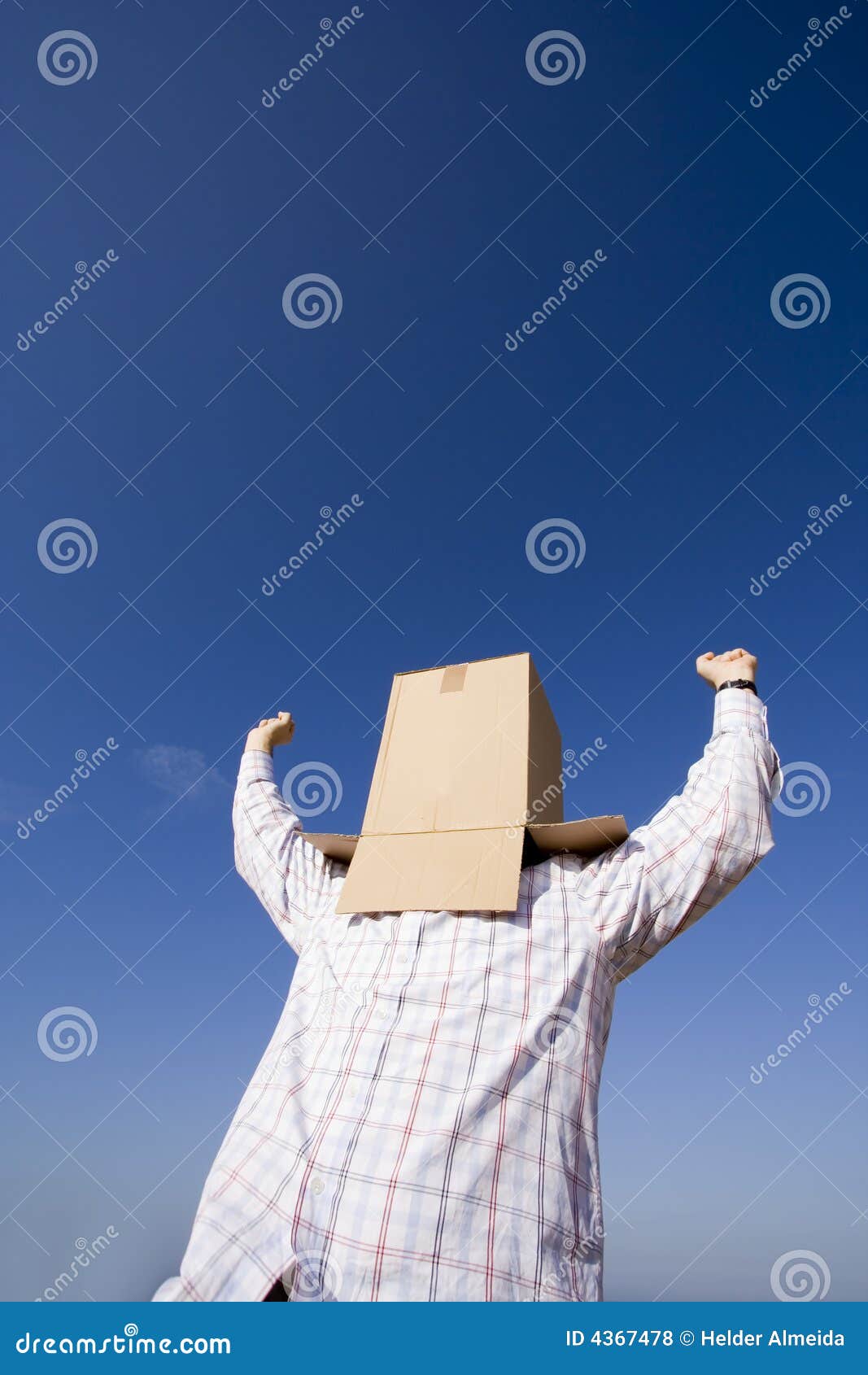 Cardboard head stock photo. Image of individuality, hope - 4367478