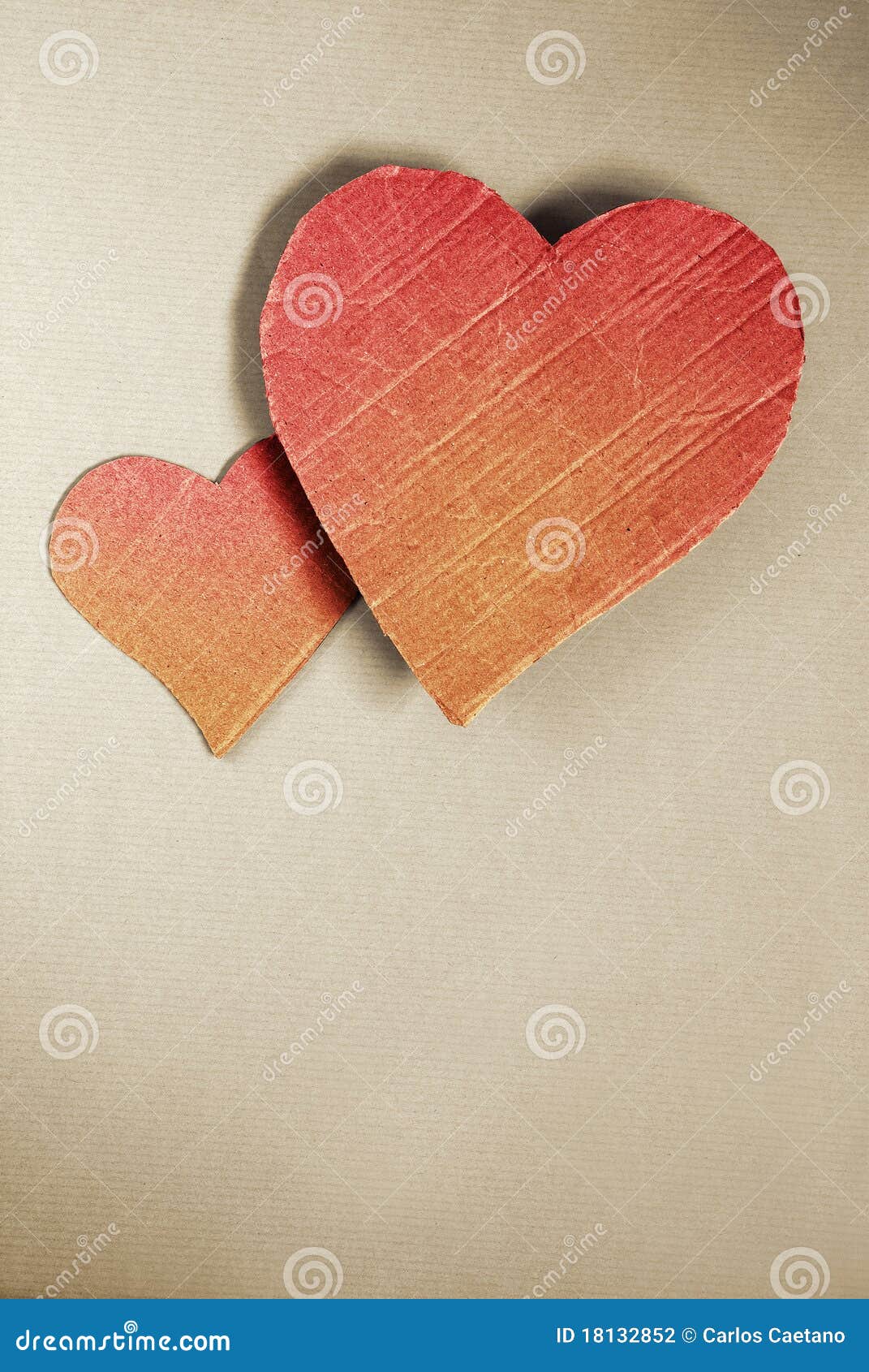Cardboard hearts stock photo. Image of heart, paper, copyspace - 18132852