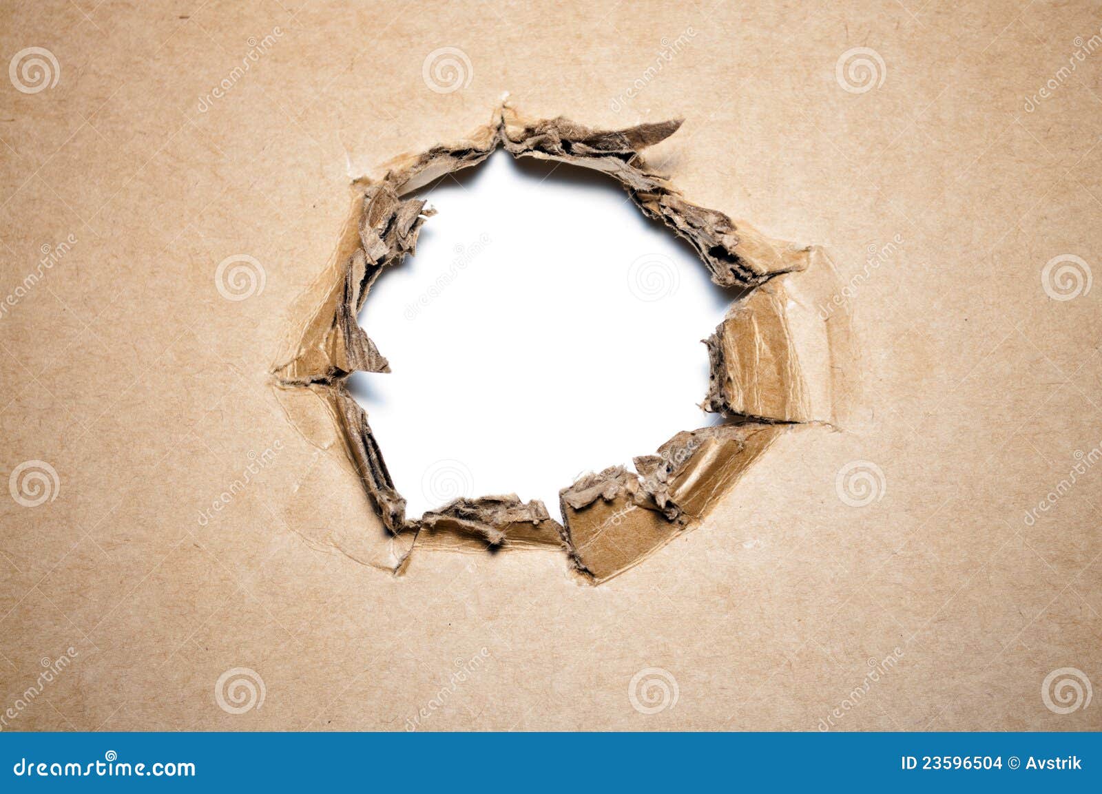 Cardboard hole stock photo. Image of hole, abstract, concept - 23596504