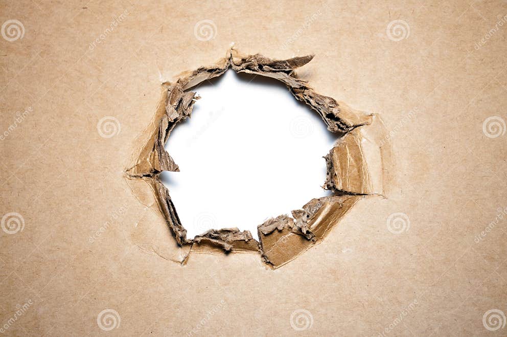 Cardboard hole stock photo. Image of hole, abstract, concept - 23596504