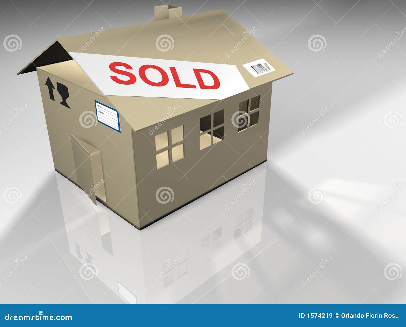 Cardboard House Icon And SUSTAINABLE LIVING Infographics Royalty-Free ...