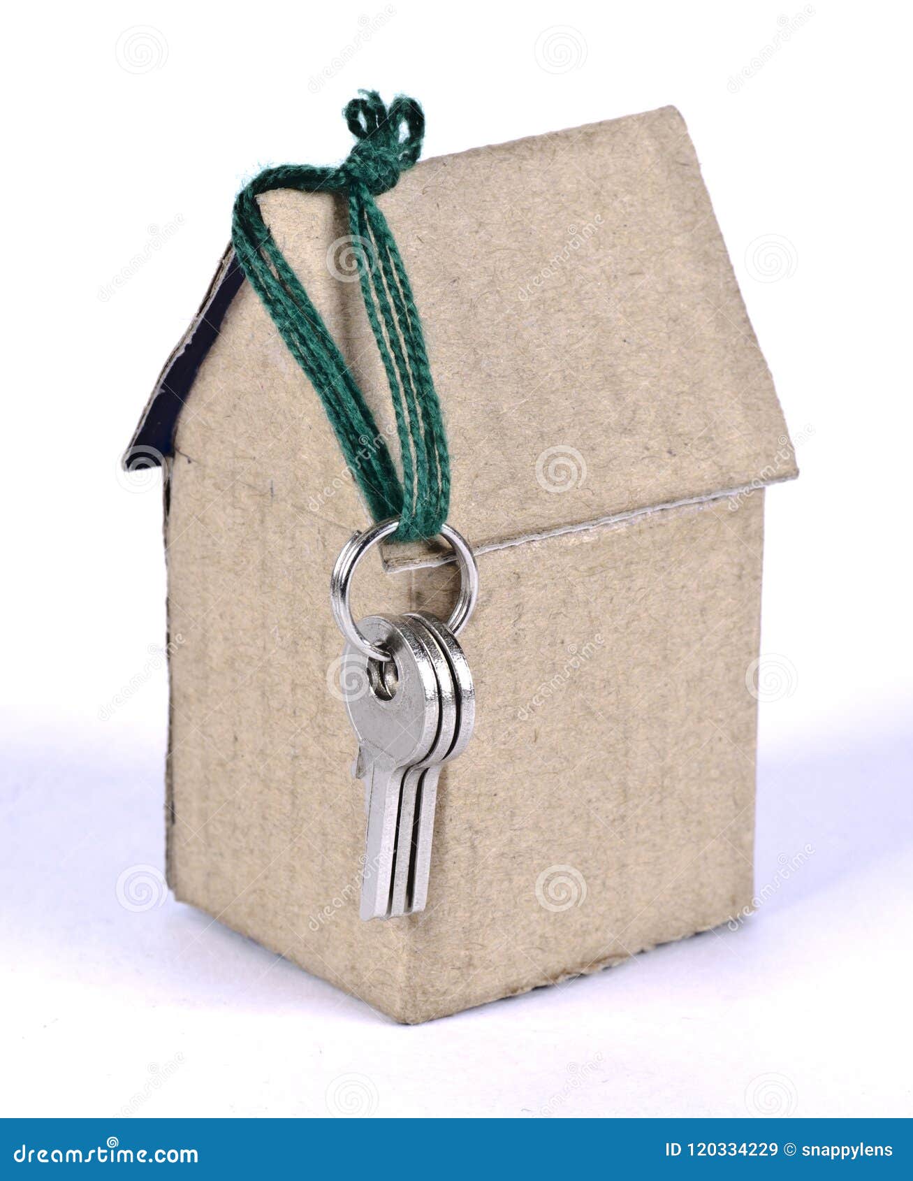 A Cardboard House with Keys Stock Image - Image of finance, house ...