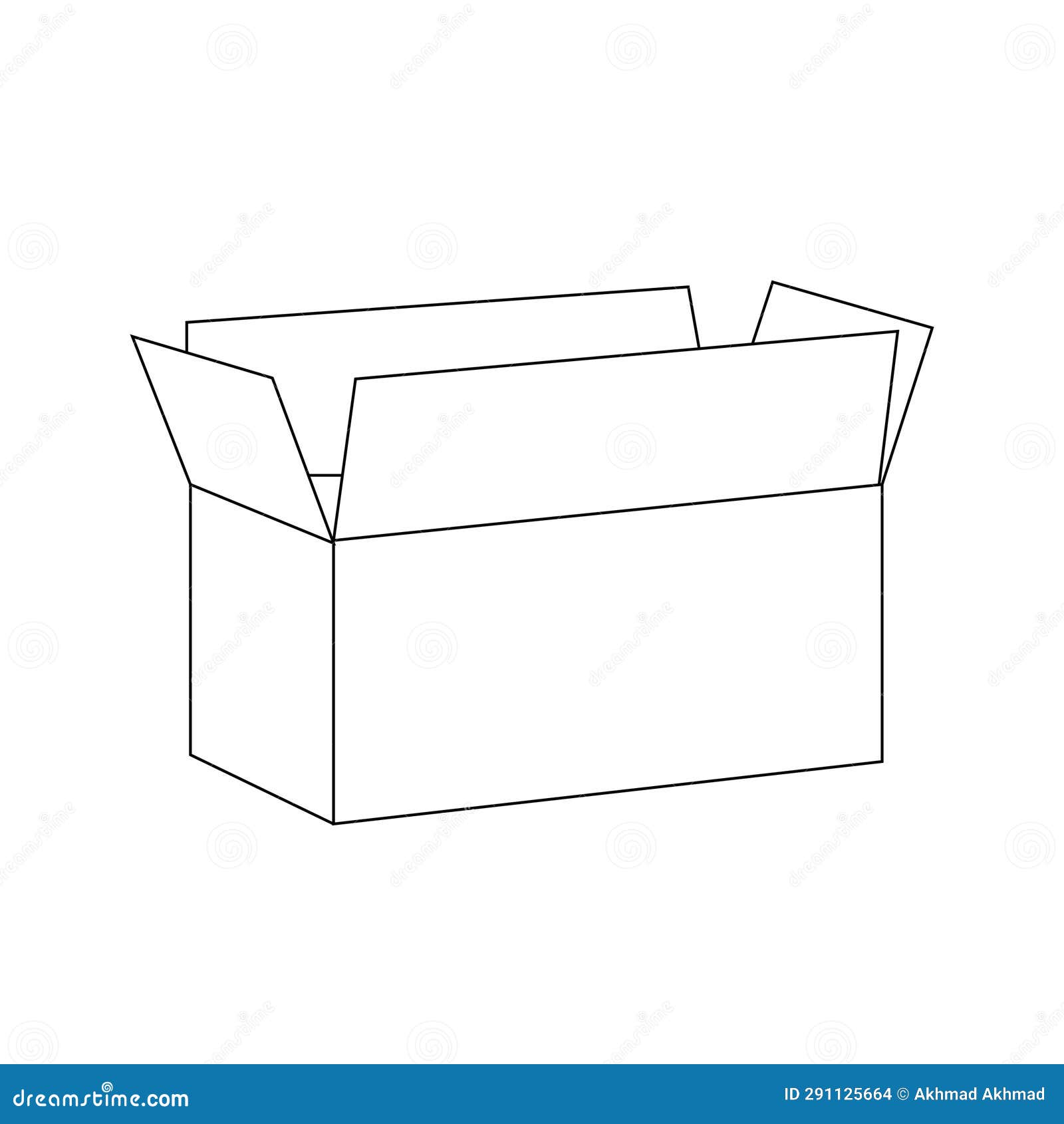 Cardboard icon stock vector. Illustration of courier - 291125664