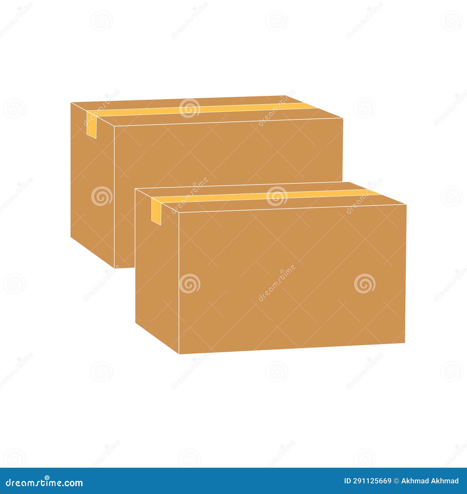 Cardboard icon stock vector. Illustration of boxed, gift - 291125669