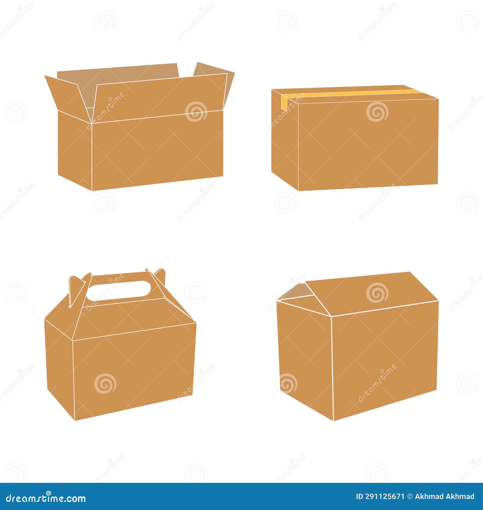 Cardboard icon stock vector. Illustration of icon, industry - 291125671