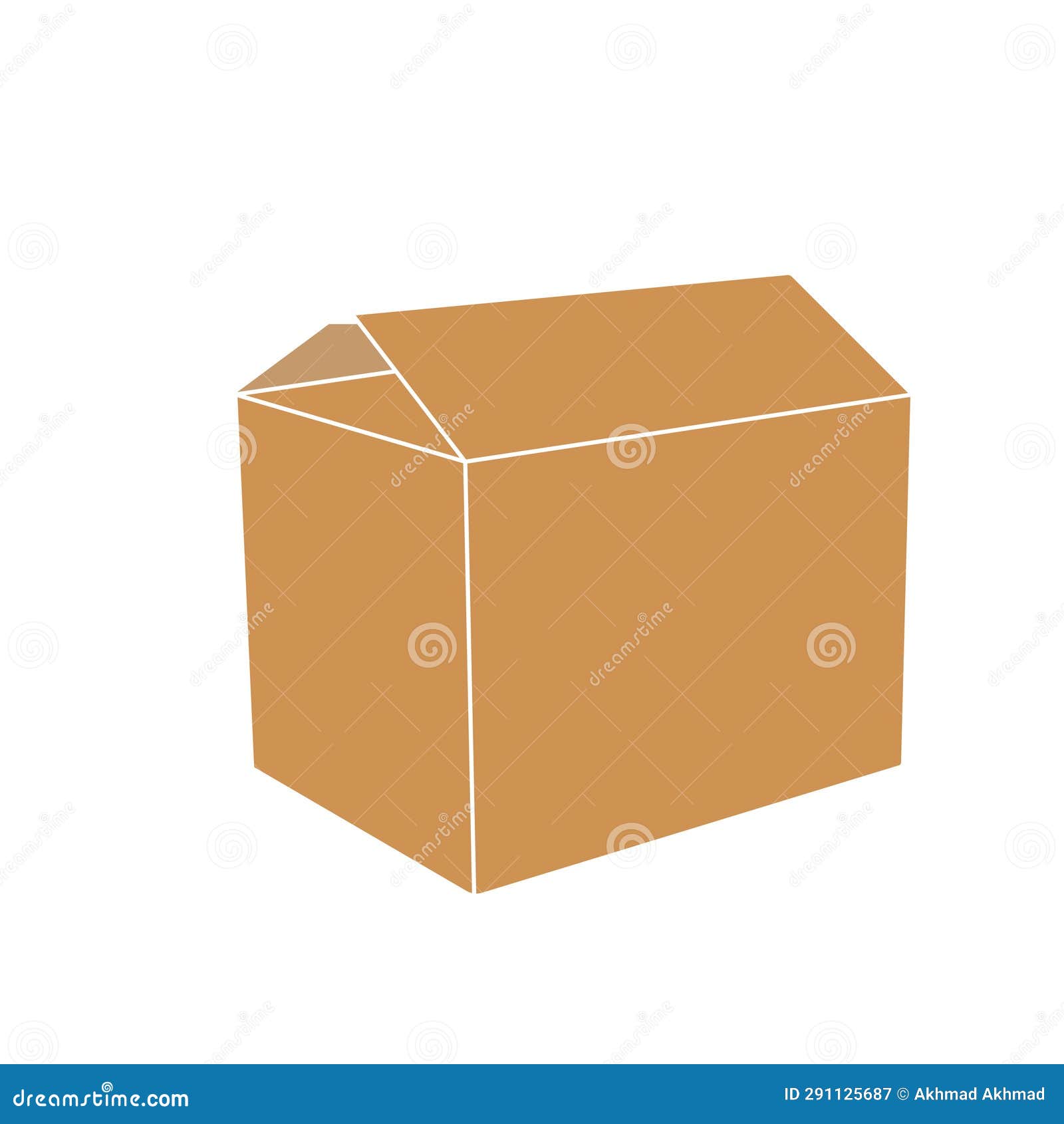 Cardboard icon stock vector. Illustration of courier - 291125687