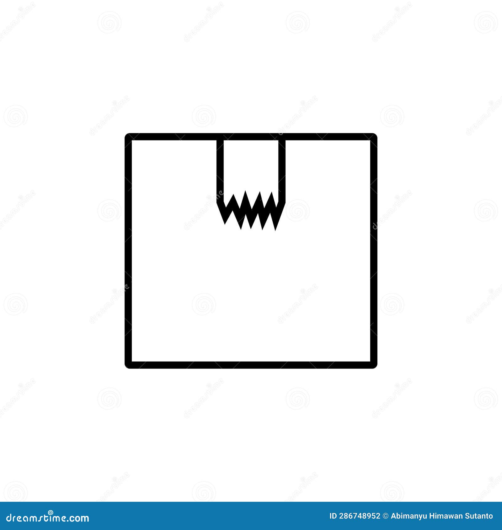 Cardboard icon vector stock illustration. Illustration of black - 286748952