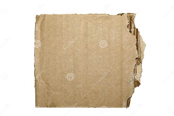 Paper Carton Cardboard Box Isolated Corrugated Ripped Torn Old Rip ...