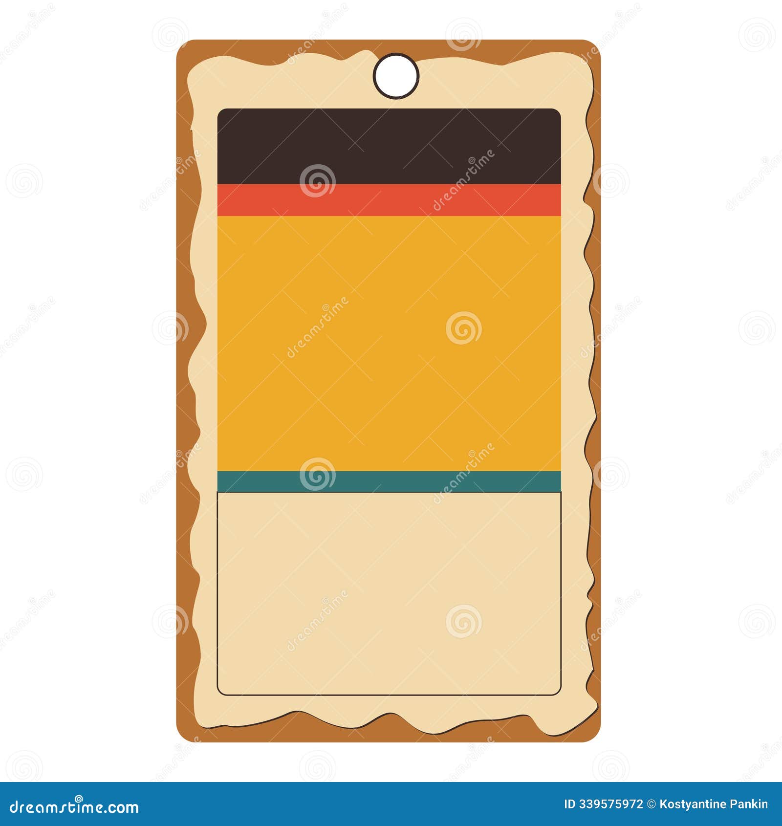 Cardboard label with zones stock illustration. Illustration of business ...
