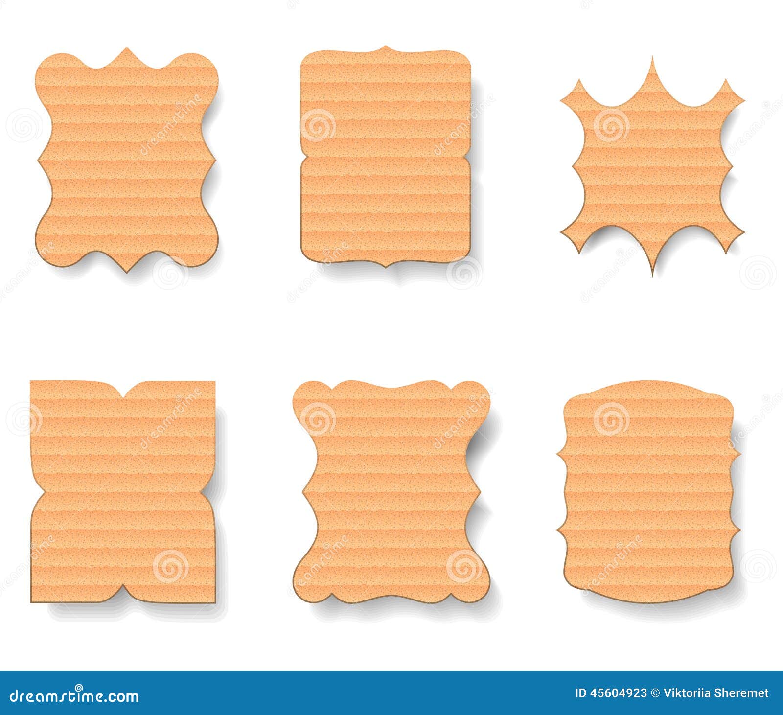 Cardboard Labels Set, Vector Illustration Stock Vector - Illustration ...