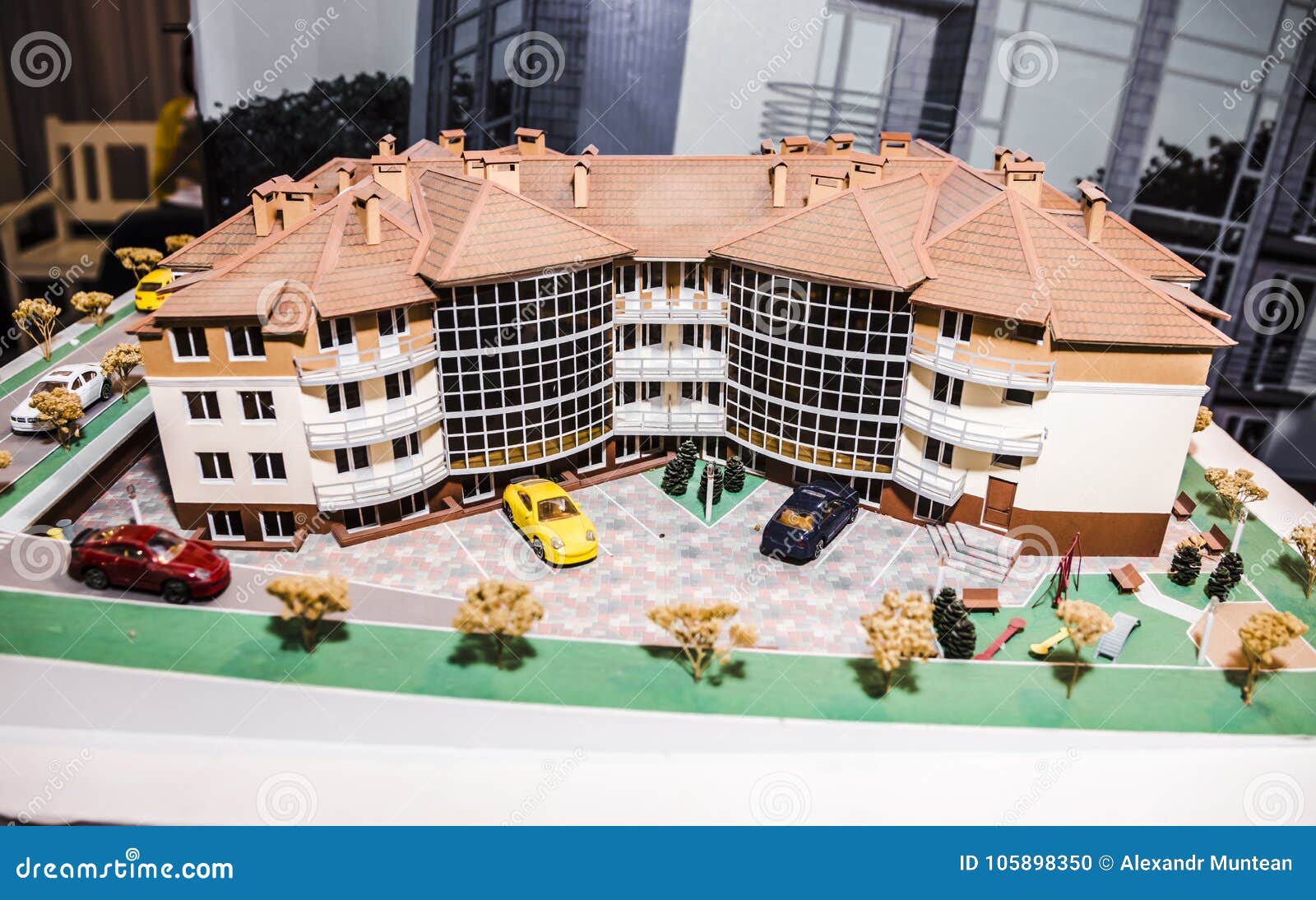 Cardboard Layout of the House Stock Photo - Image of plan, flat: 105898350