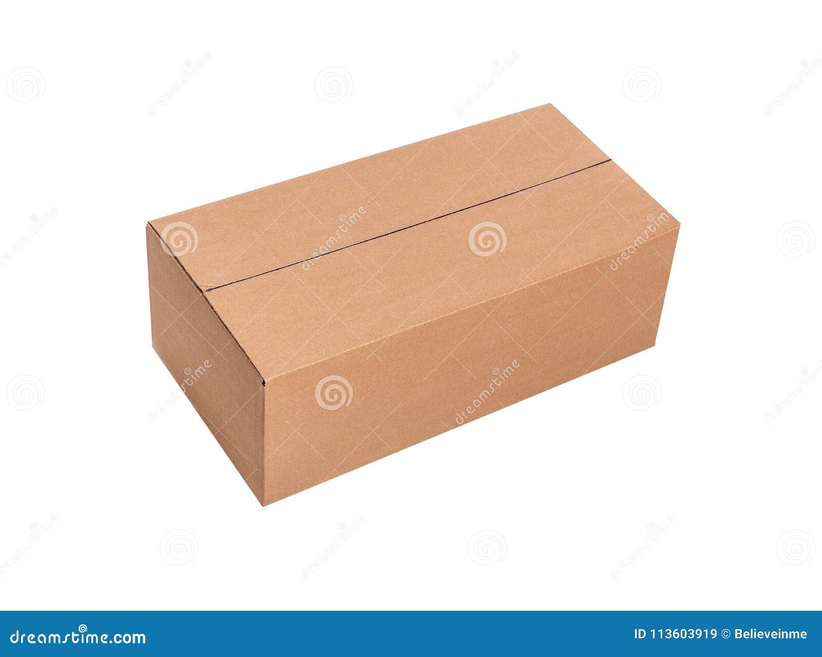 Cardboard Mail Box Isolated on a White Background. Stock Image - Image ...