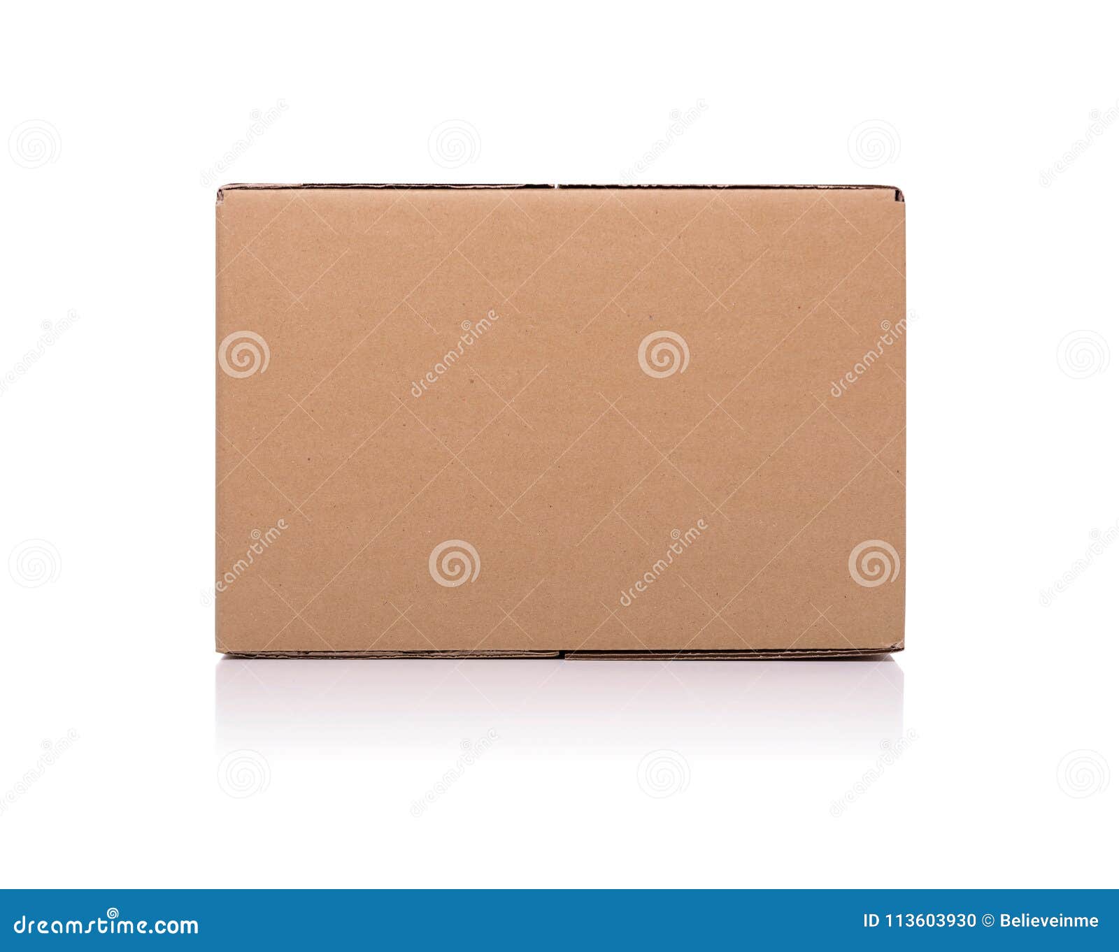 Cardboard Mail Box Isolated on a White Background. Stock Photo - Image ...