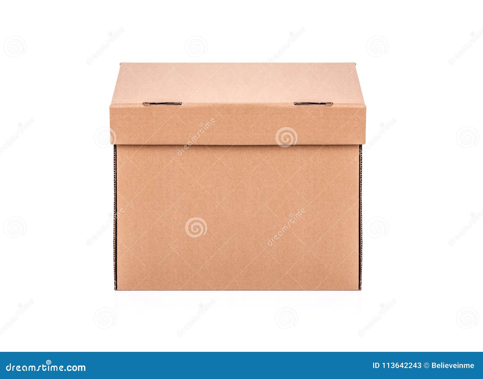 Cardboard Mail Box Isolated on a White Background. Stock Image - Image ...