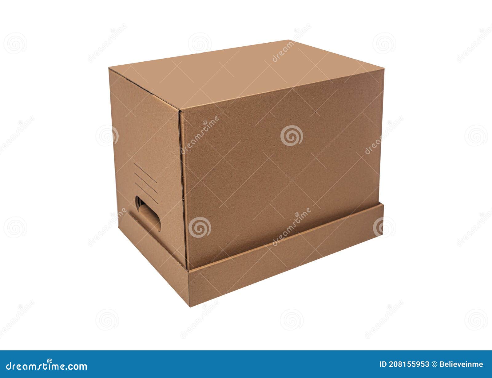 Cardboard Mail Box Isolated on White Background. Stock Image - Image of ...