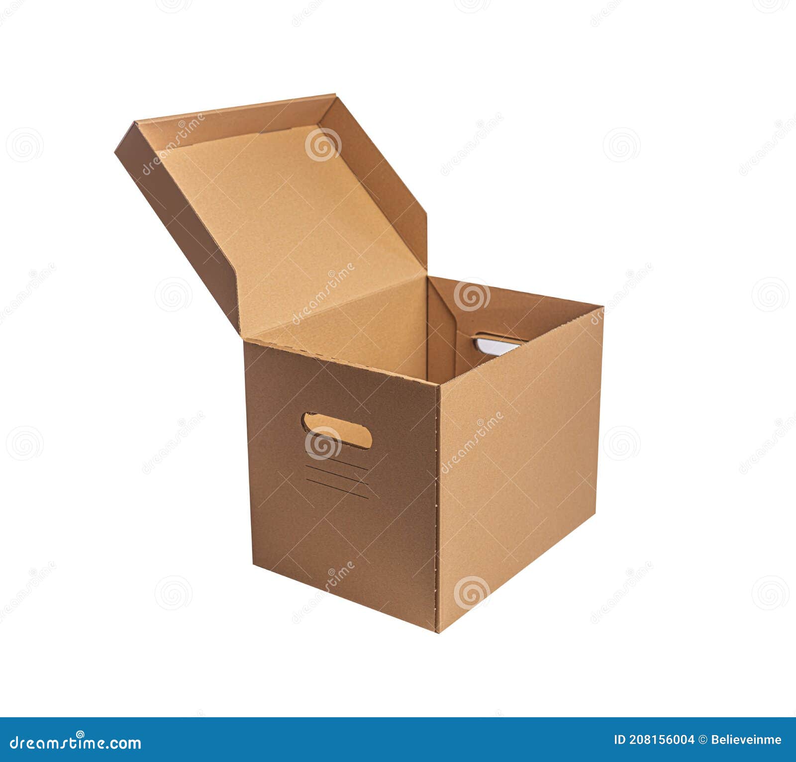 Cardboard Mail Box Isolated on White Background. Stock Photo - Image of ...